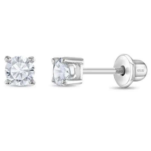 IN SEASON JEWELRY 925 Sterling Cubic Zirconia Stud Earrings - Silver