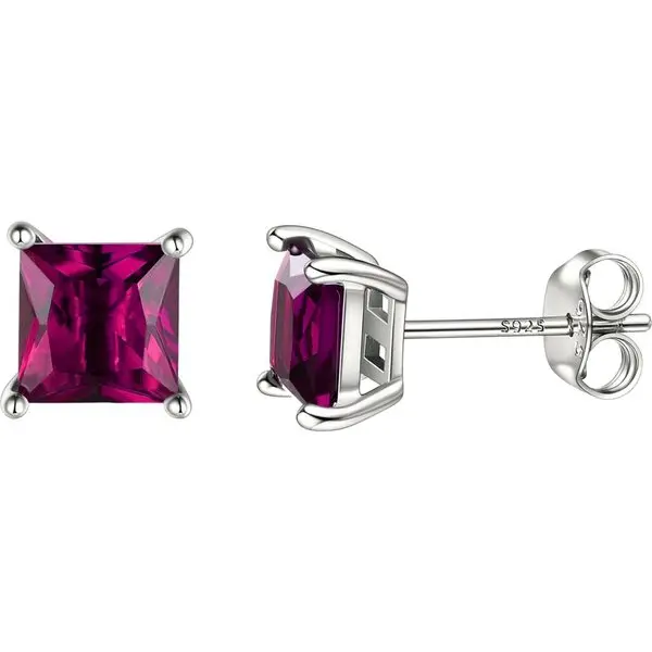 DONATELLO GIAN Name' Sterling Silver Stud Earrings - Pink