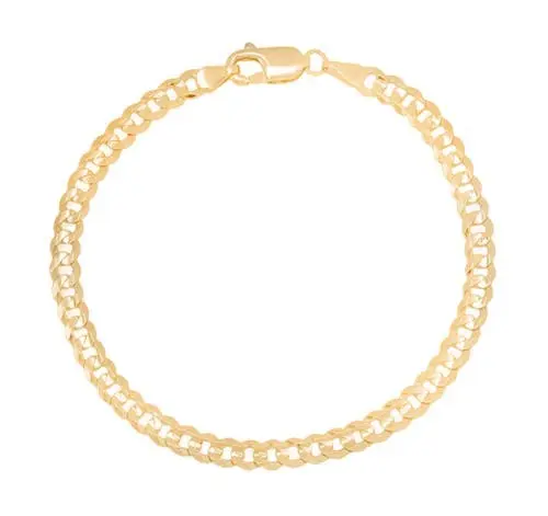 DONATELLO GIAN Name' Sterling Silver Curb Link Bracelet - Gold
