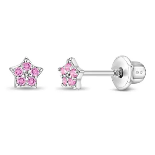IN SEASON JEWELRY Star Stud Earrings - Pink