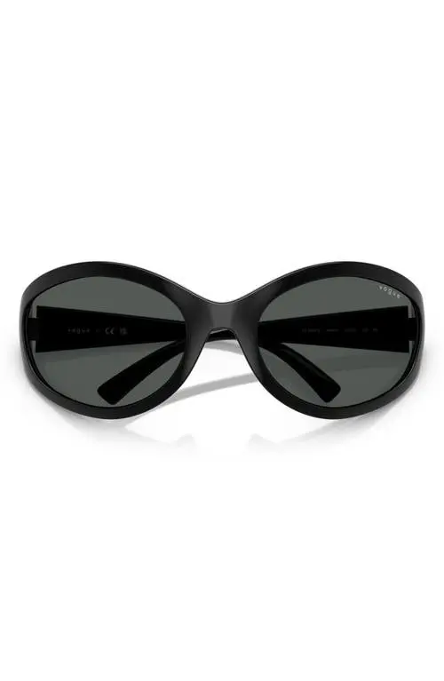 VOGUE 65mm Oversized Oval Sunglasses - Black