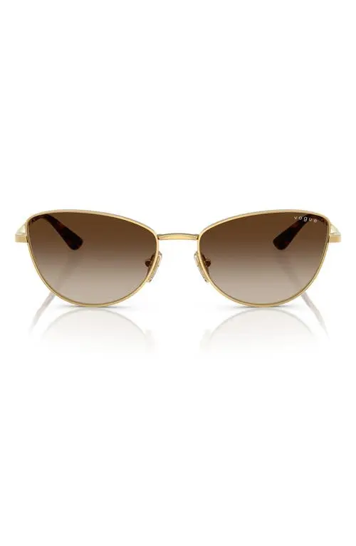 VOGUE 56mm Polarized Butterfly Sunglasses - Gold