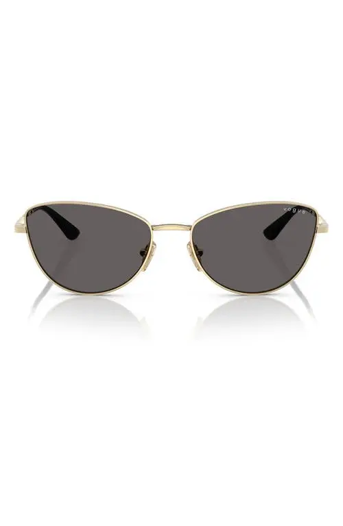 VOGUE 56mm Polarized Butterfly Sunglasses - Pale Gold