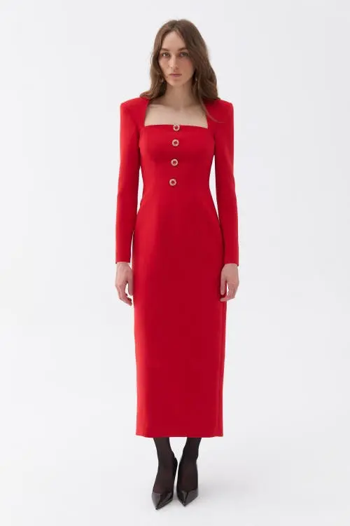 knee length dresses for ladies Nocturnes Midi Dress main image 1