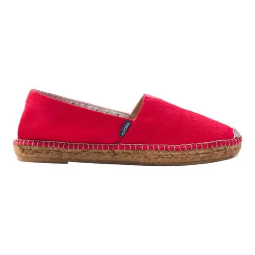 VISCATA Barceloneta Canvas Espadrille Flats - Red