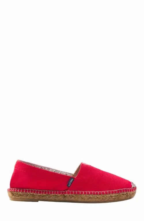VISCATA Barceloneta Canvas Espadrille Flats - Red