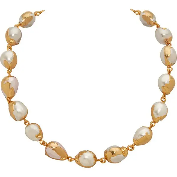 DHWANI BANSAL Dhwani Bhansal Luna Pearl Necklace - Gold Plated