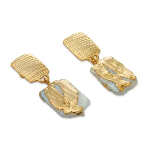 DHWANI BANSAL Zuri Drop Earrings - Gold Plated