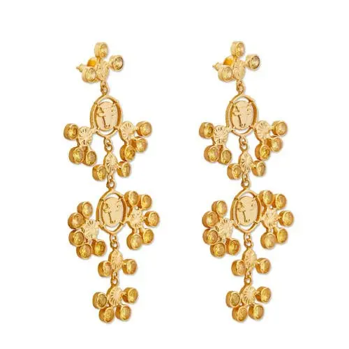 DHWANI BANSAL Inka Maxi Chandelier Earrings