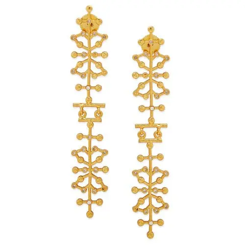 DHWANI BANSAL Auro Drop Earrings - Gold Plated