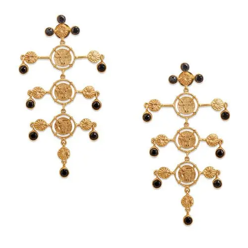 DHWANI BANSAL Inka Chandelier Earrings - Gold Plated
