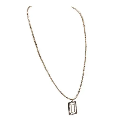DHWANI BANSAL Vazio Pendant Necklace - White Rhodium Plated