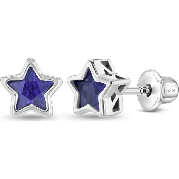 IN SEASON JEWELRY Cubic Zirconia Star Earrings - February