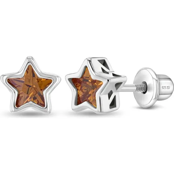 IN SEASON JEWELRY Cubic Zirconia Star Earrings - November