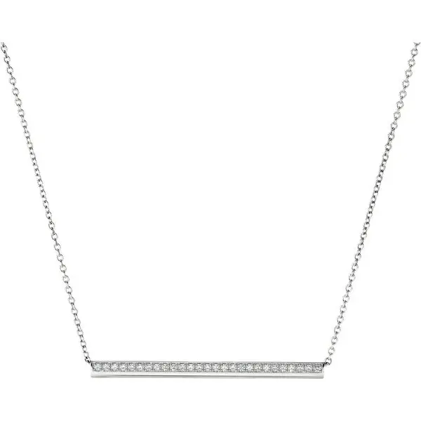 Hearts On Fire Barre Pendant Necklace - White Gold/ Diamond