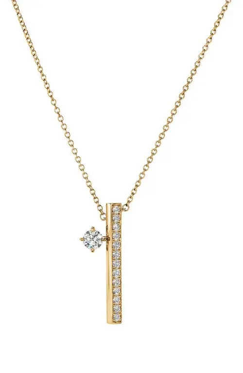 Hearts On Fire Barre Pavé Diamond Pendant Necklace - Yellow Gold/ Diamond