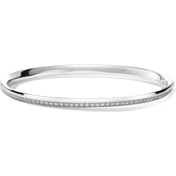 Hearts On Fire Barre Pavé Diamond Bangle - White Gold/ Diamond