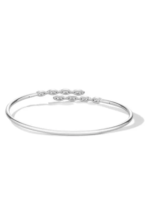 Hearts On Fire Aerial Marquise Diamond Bangle - White Gold