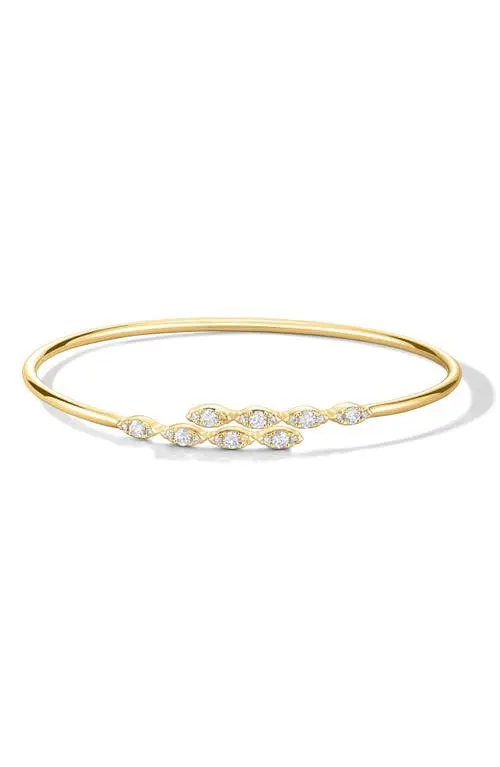 Hearts On Fire Aerial Marquise Diamond Bangle - Yellow Gold/ Diamond