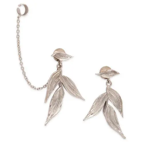 DHWANI BANSAL Isaro Mini Earrings - White Rhodium Plated