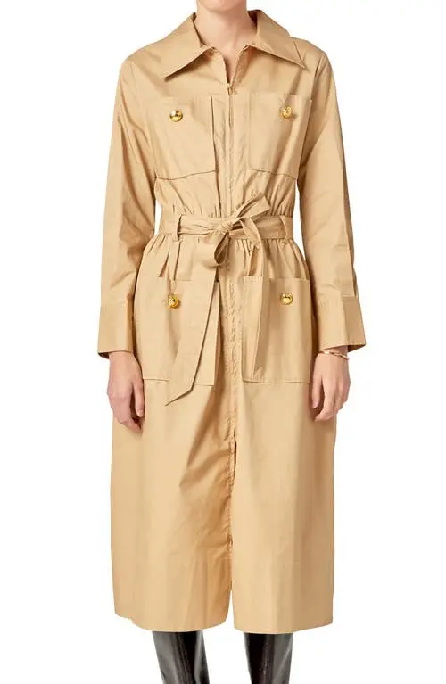 English Factory Long Sleeve Midi Dress