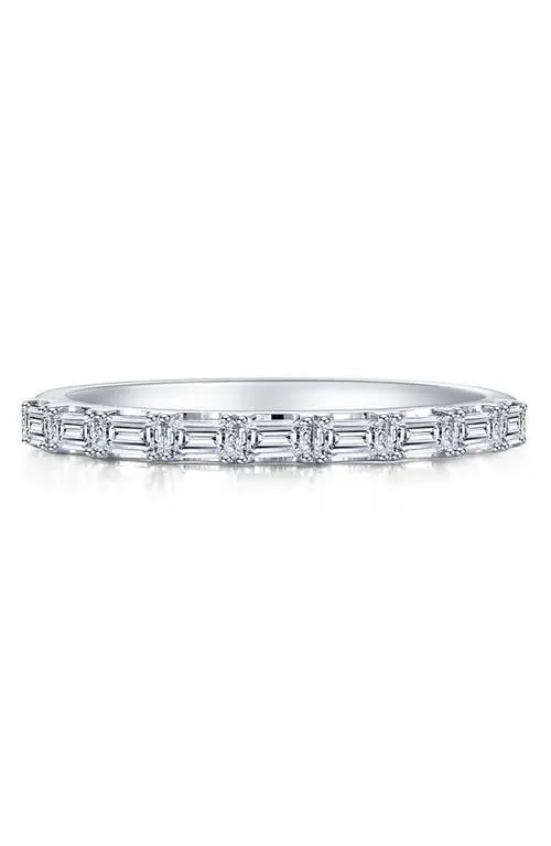 Lafonn Baguette Cut Simulated Diamond Stacking Ring - Silver