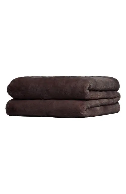Apparis Jumbo Brady Faux Fur Throw Blanket - Espresso