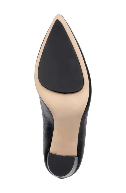 BEAUTIISOLES Pippa Pointed Toe Platform Pump - Black
