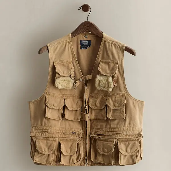 Ralph Lauren 1993 Fishing-inspired Vest Size - Tan