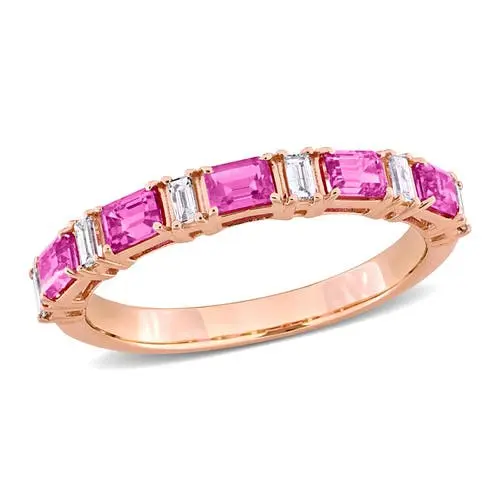 JULIANNA B. 14k Sapphire And Diamond Ring - Pink Sapphire/rose Gold