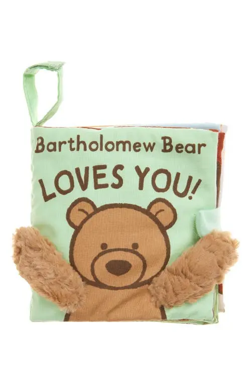JELLYCAT Bartholomew Bear Loves You! Cloth Book - Multi