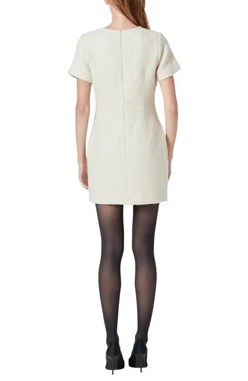 Endless Rose Button Tweed Mini Dress - Ivory