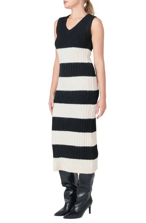 Endless Rose Stripe Midi Sweater Dress