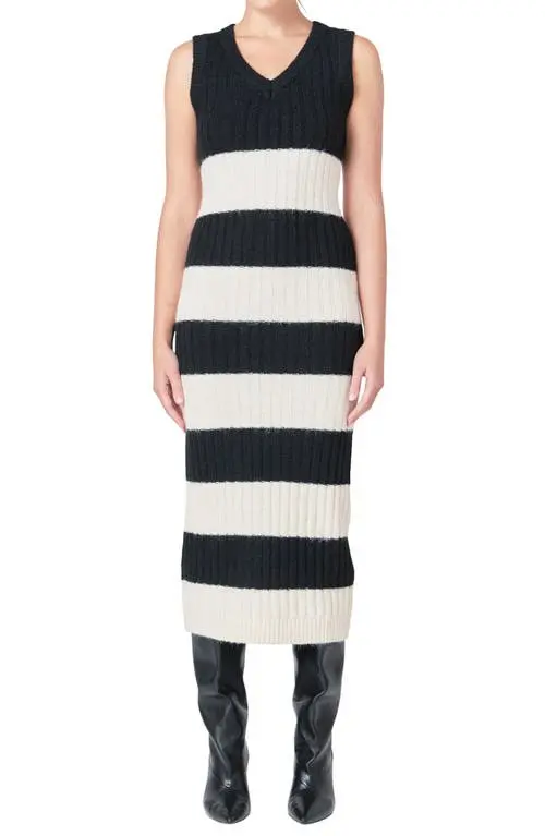 Endless Rose Stripe Midi Sweater Dress