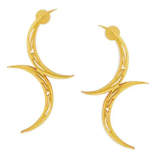 DHWANI BANSAL Tila Drop Earrings - Gold Plated