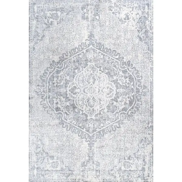 JONATHAN Y Modern Persian Vintage Medallion Area Rug - Gray/ivory