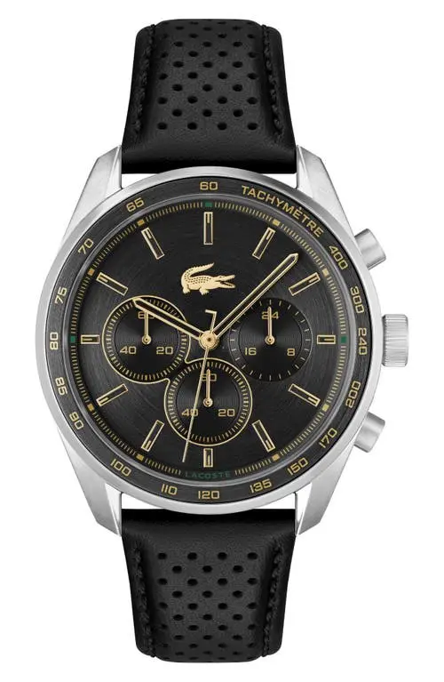 Lacoste Boston Chronograph Strap Watch - Black