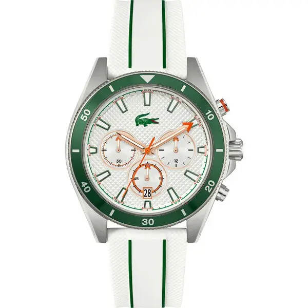 Lacoste Mainsail Chronograph Strap Watch - White