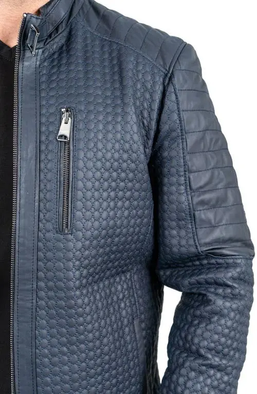 MACEOO Textured Leather Jacket
