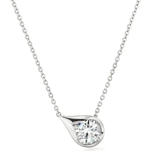 Hearts On Fire Lu Droplet Pendant Necklace - White Gold/ Diamond