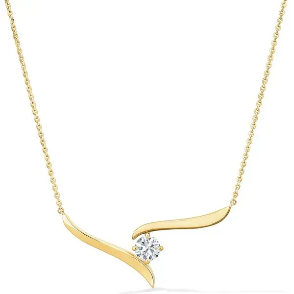 Hearts On Fire Vela Crossover Pendant Necklace - Yellow Gold/ Diamond