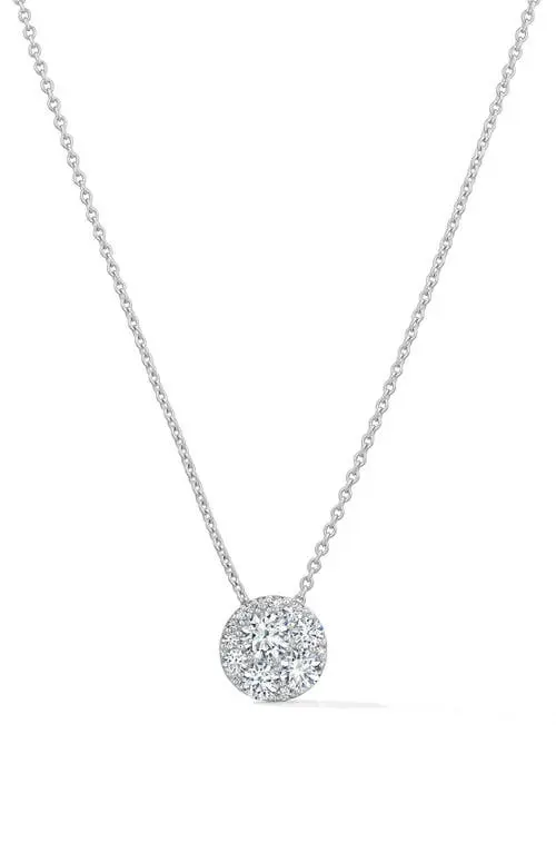 Hearts On Fire Tessa Circle Diamond Pendant Necklace - 1.00 Ctw White Gold/ Diamond
