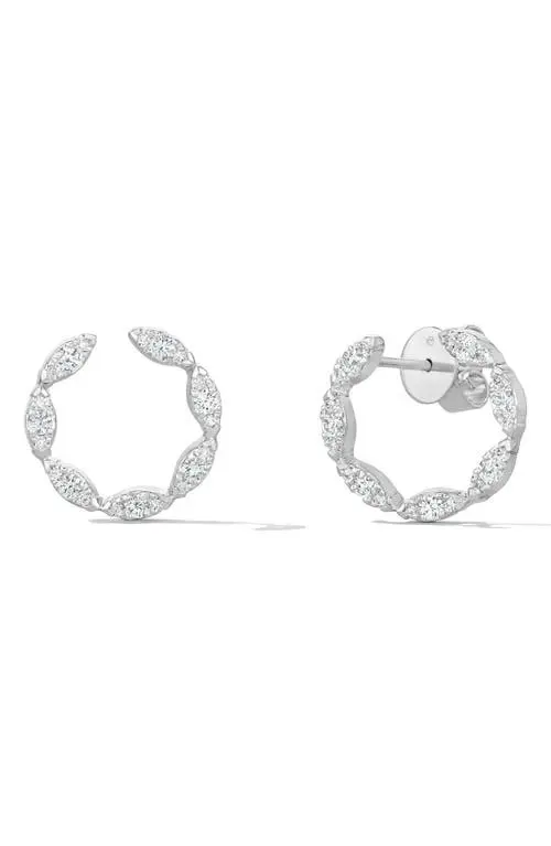 Hearts On Fire Aerial Wrap Diamond Hoop Earrings - White Gold/ Diamond