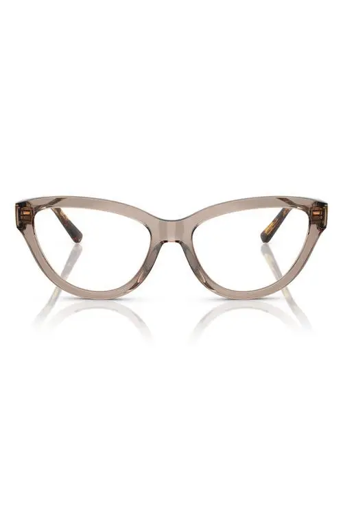 VOGUE 54mm Cat Eye Optical Glasses - Transparent Beige