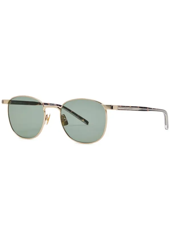 Saint Laurent Round-frame Sunglasses - Gold