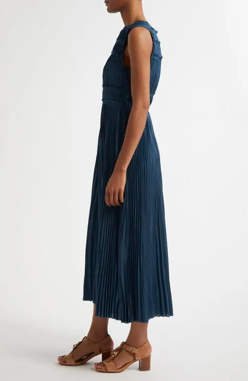 Ulla Johnson Elle Plissé Satin Dress