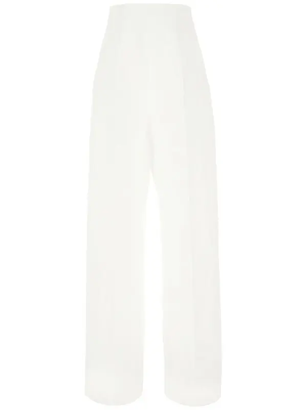 Sportmax Gebe Straight-leg Trousers - White
