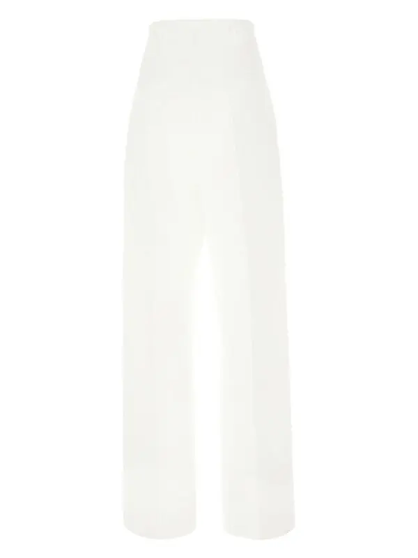Sportmax Gebe Straight-leg Trousers - White