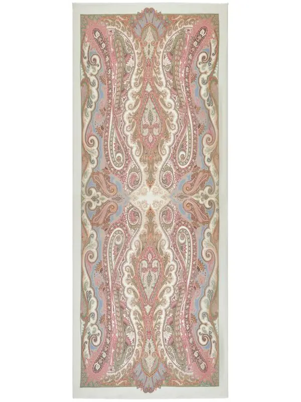 Etro Paisley-print Silk Scarf - Neutrals
