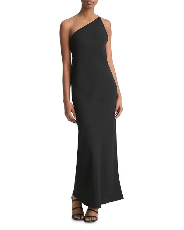 Vince One Shoulder Dress - Black
